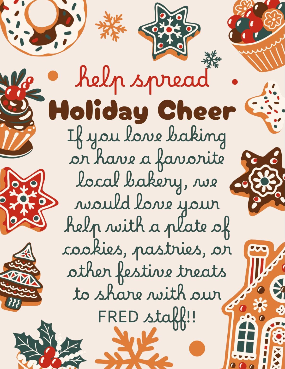 Holiday Staff Appreciation- Baked Goods – FREDERIKSEN ELEMENTARY